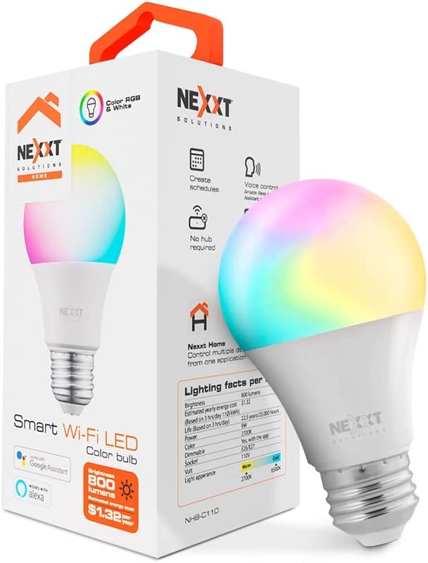 Foco Led multicolor inteligente Wi-Fi 110 V