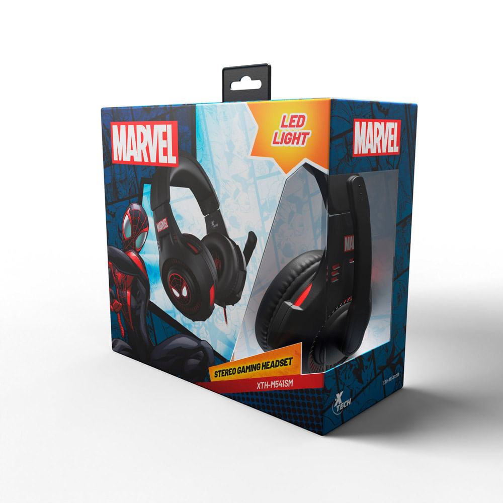 Gaming Headset Spiderman Miles Morales Xth-M541Sm Wired 3.5MM En Negro ...