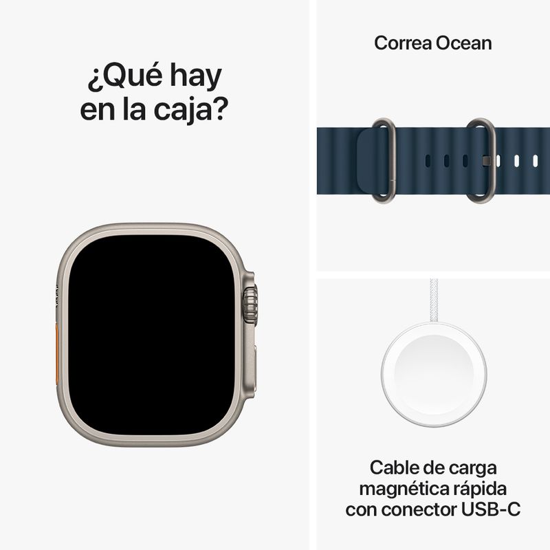 Apple Watch Ultra 2 GPS + Cellular Con Caja de Titanio de 49 MM Y Correa Ocean
